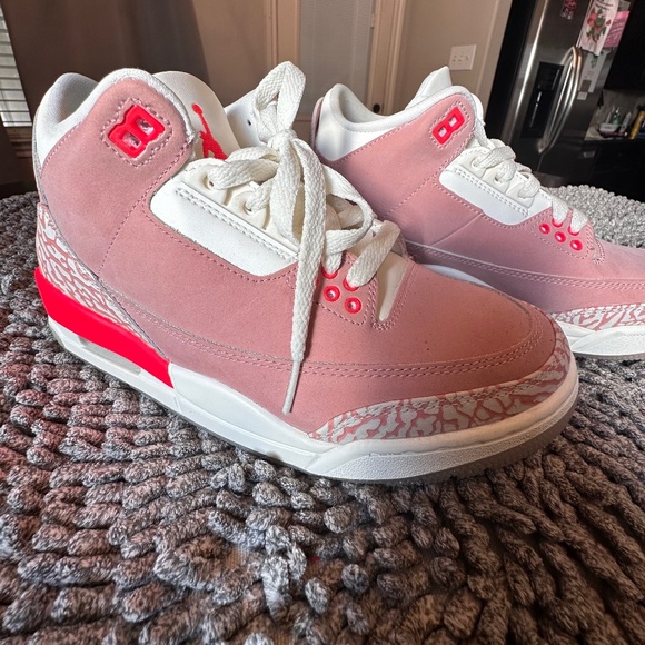 Nike | Shoes | Nike Air Jordan Retro 3s Rust Pink | Poshmark